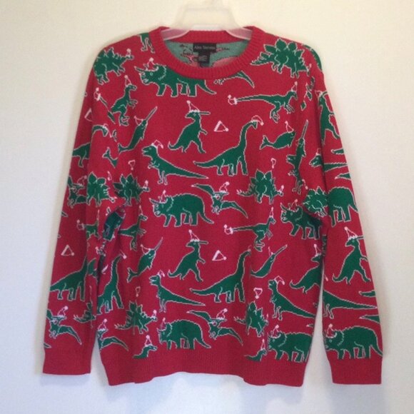 Alex Stevens | Sweaters | Alex Stevens Dinosaur Chaos Funny Ugly ...